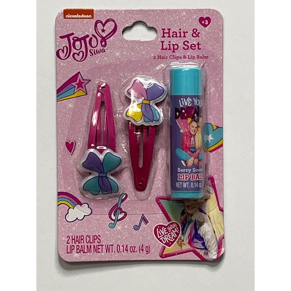 Bath, Skin & Hair | Jo Jo Siwa Girls Hair And Lip Set 2 Hair Clips Lip ...